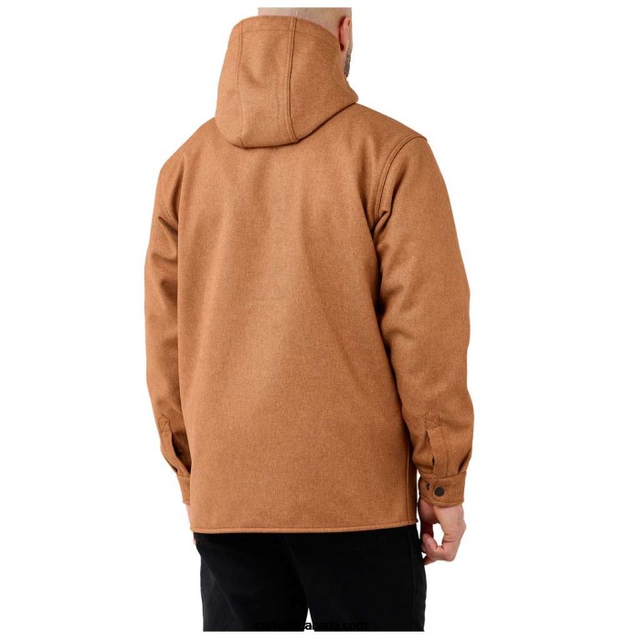 Black Heather Men Carhartt Rain Defender Relaxed Fit Heavyweight Hooded ...